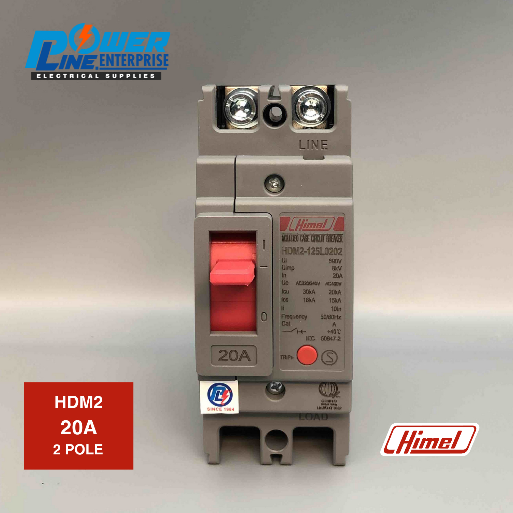 HIMEL MCCB / HDM2 20A - 125A 2POLE | Shopee Philippines