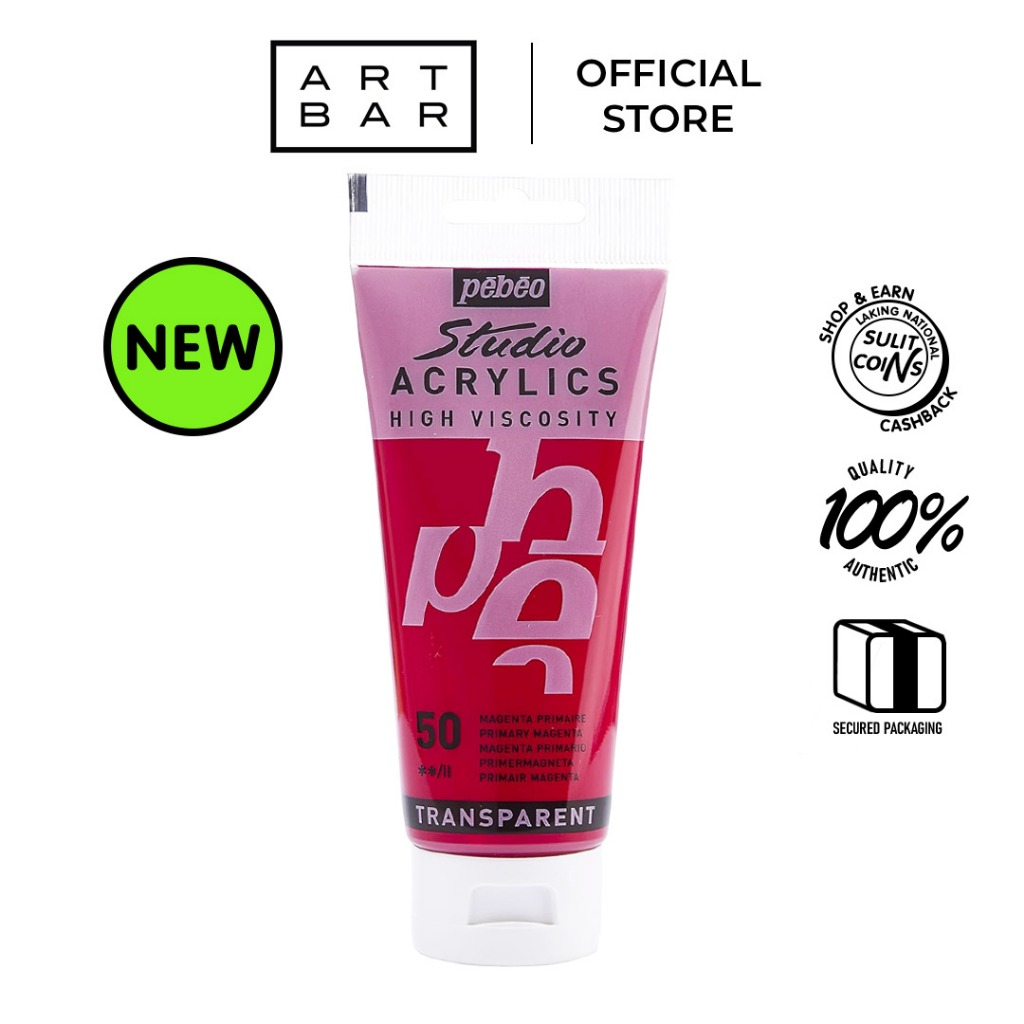 Pebeo Acrylic Color 100ml, 831050 Primary Magenta (Paint) - Art Bar ...