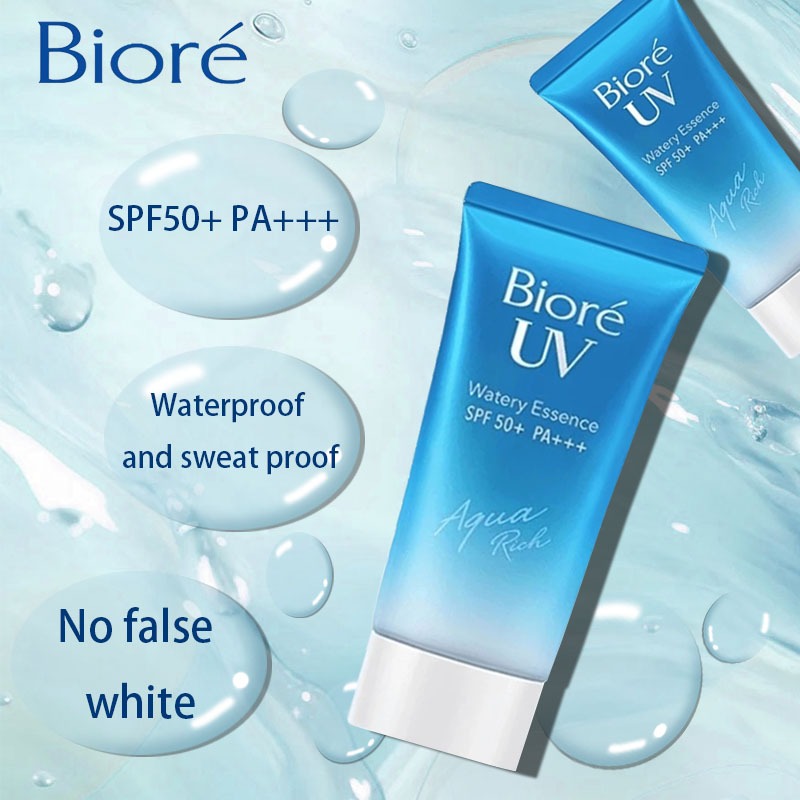 Biore UV Sunscreen Aqua Rich Watery Essence/Gel Rich Water SPF 50+ PA sunblock Import from Japan ...
