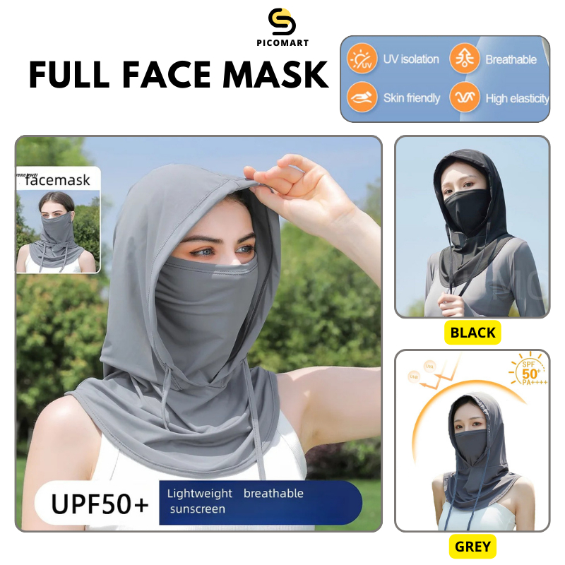 Cool Ice Silk Riding Head Mask UV Protection Breathable Breathable UV ...