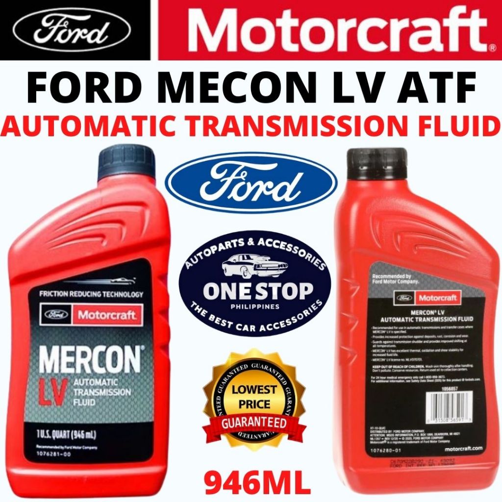 FORD MOTORCRAFT MERCON LV ATF AUTOMATIC TRANSMISSION FLUID MOTORCRAFT ...