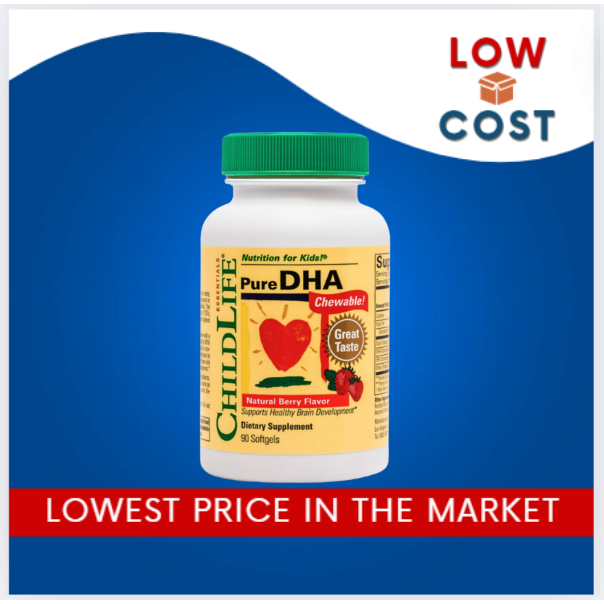 LowCost PH| ChildLife Essentials, Pure DHA, Natural Berry, 90 Chewables, for Toddlers, Gluten ...
