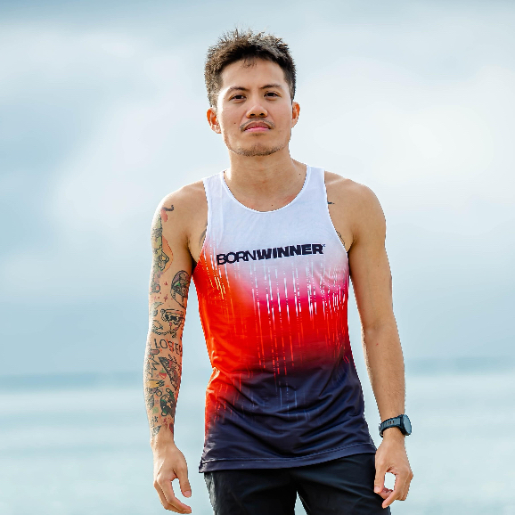 BORNWINNER SINGLET RED BY JID DURANO ANDOTSPORTS RUNNING JERSEY | Shopee Philippines