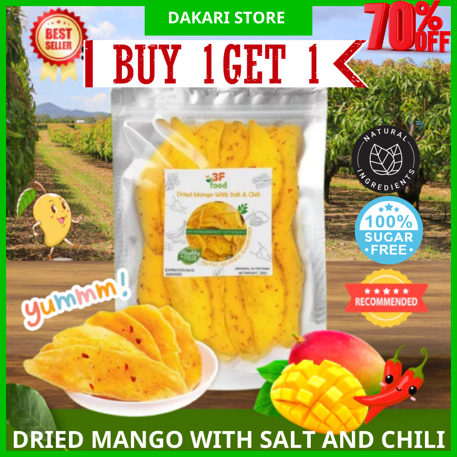 DRIED MANGO WITH SALT AND CHILI 3FFOOD Dried Mango Salt Chili Spicy ...