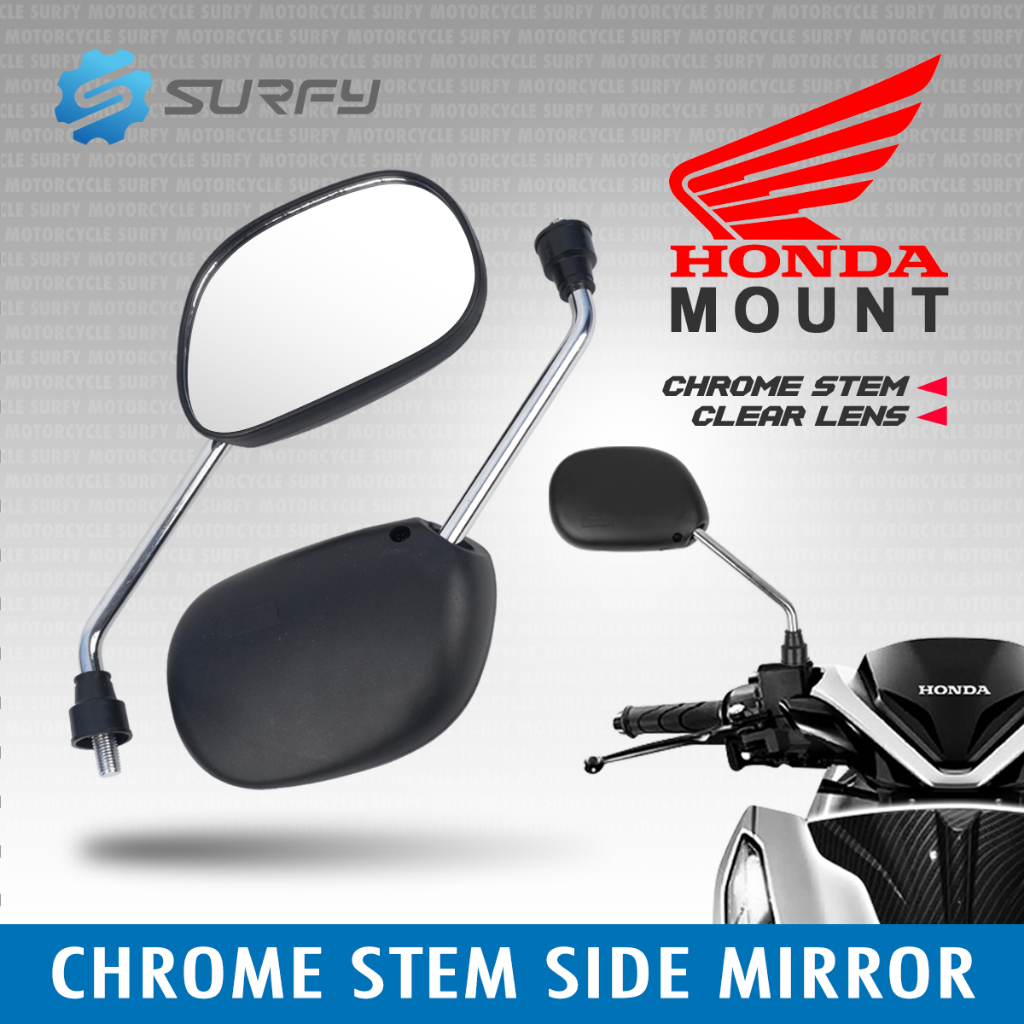 Honda Side Mirror Chrome Stem ABS Plastic Clear Lens Big Mirror LTO ...