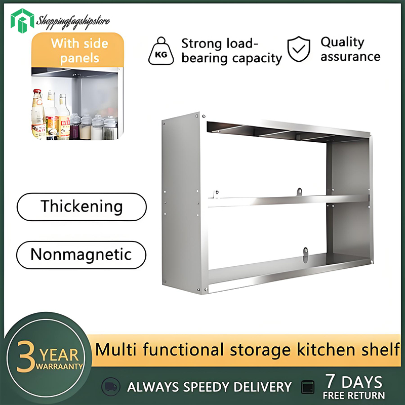 304 stainless steel wall rack Kitchen Organizer Storage Rack Microwave ...