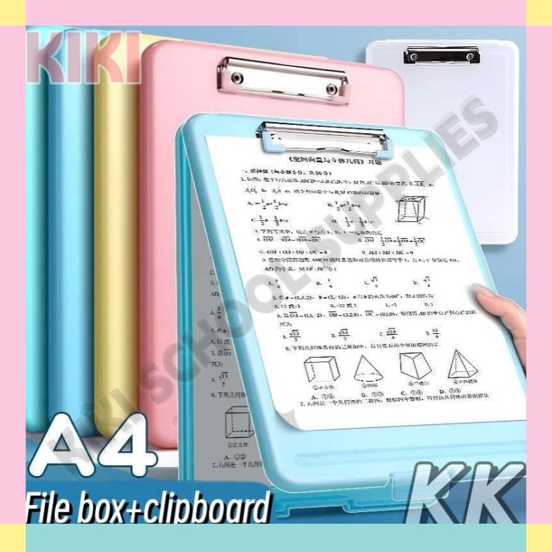 KK 2 IN 1 Clipboard File Box Storage A4 Clipboard File Box Office ...