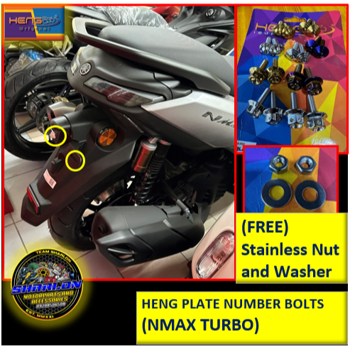 HENG Original Name Plate Number Bolts for YAMAHA NMAX TECH MAX (free ...