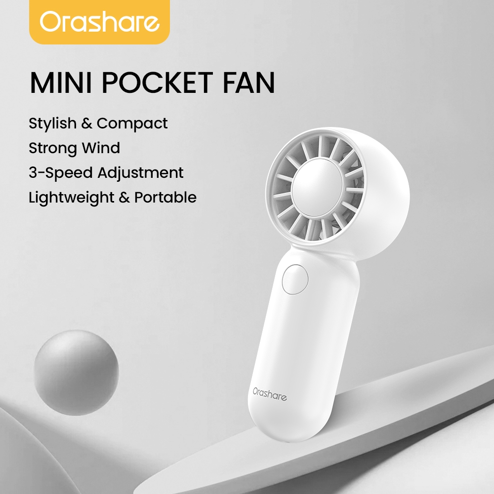 Orashare HF15 Super Mini Fan Portable Baby Handheld Fan 3-Speed Wind ...