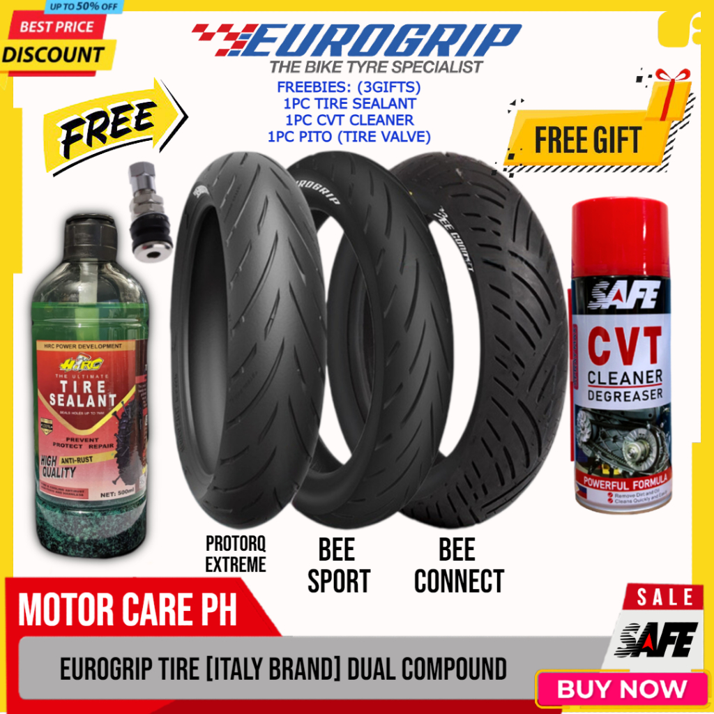 EUROGRIP TIRES Dual Compound (Designed in Italy) High Performance (Free ...