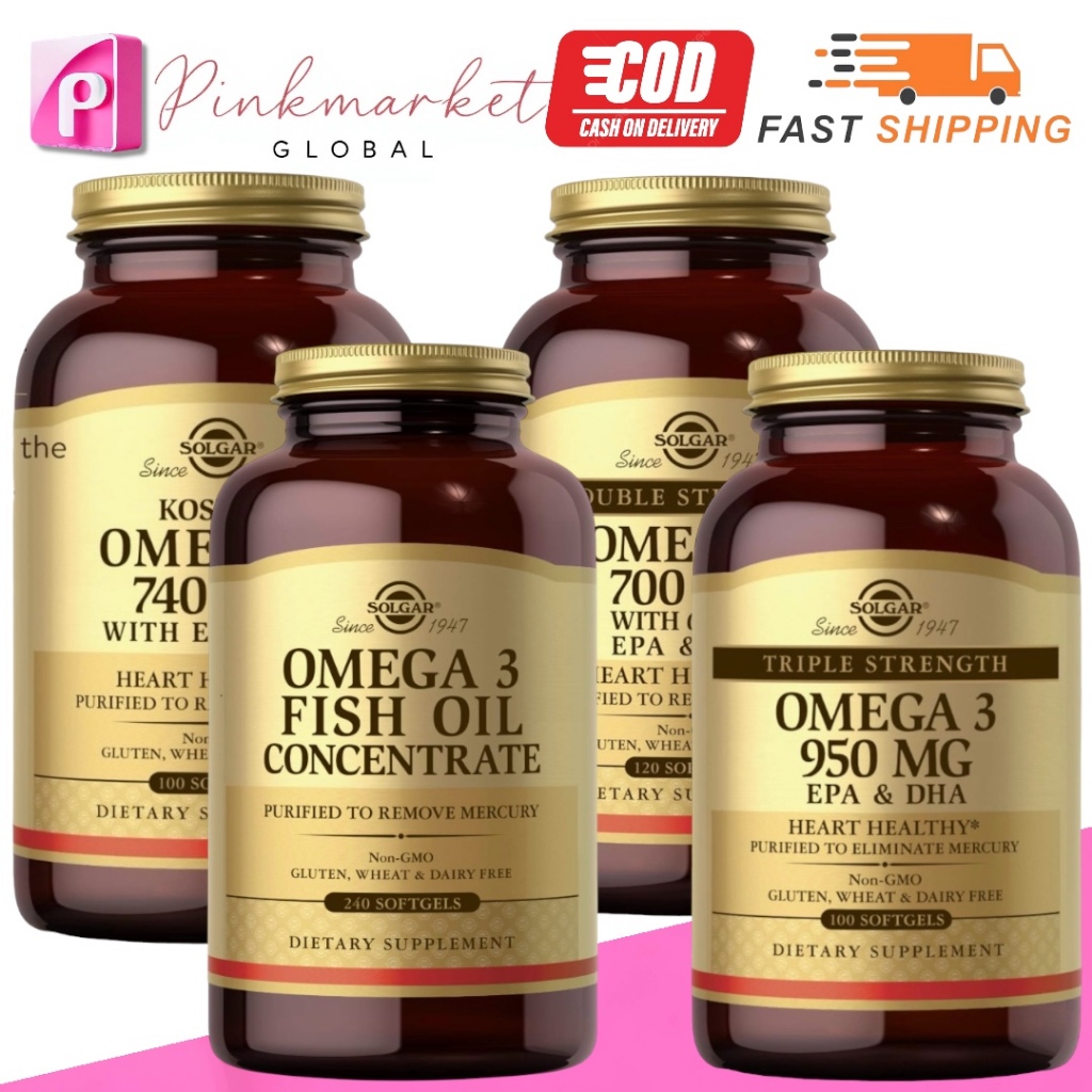 Solgar Omega 3 Fish Oil Natural Concentrated | 700mg 740mg 950mg EPA ...