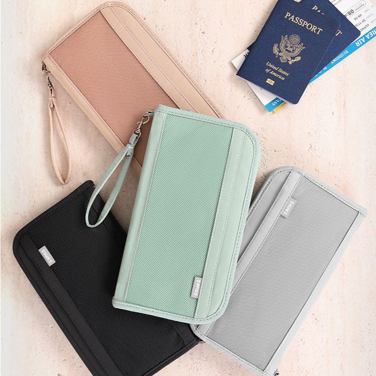 RFID Travel Passport Holder Waterproof Passport Bag Documents Organizer ...