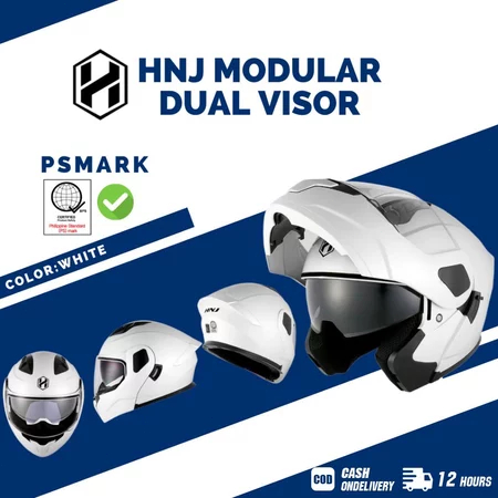 𝟭𝟬𝟬%𝗢𝗥𝗜 HNJ Modular Helmet Full Face Helmet Dual Visor For Woman Men ...