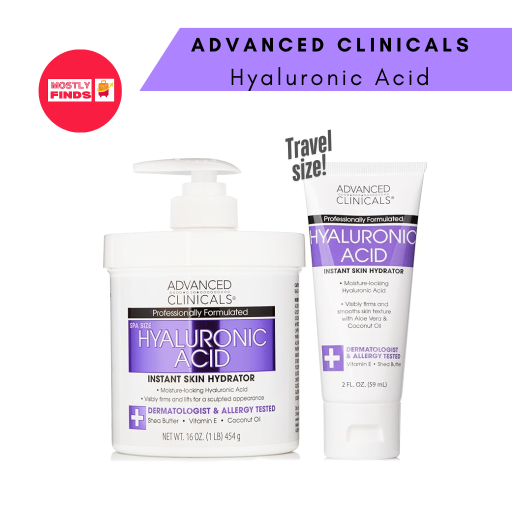 Advanced Clinicals, Hyaluronic Acid, Instant Skin Hydrator, 16 oz (454 g) | Shopee Philippines