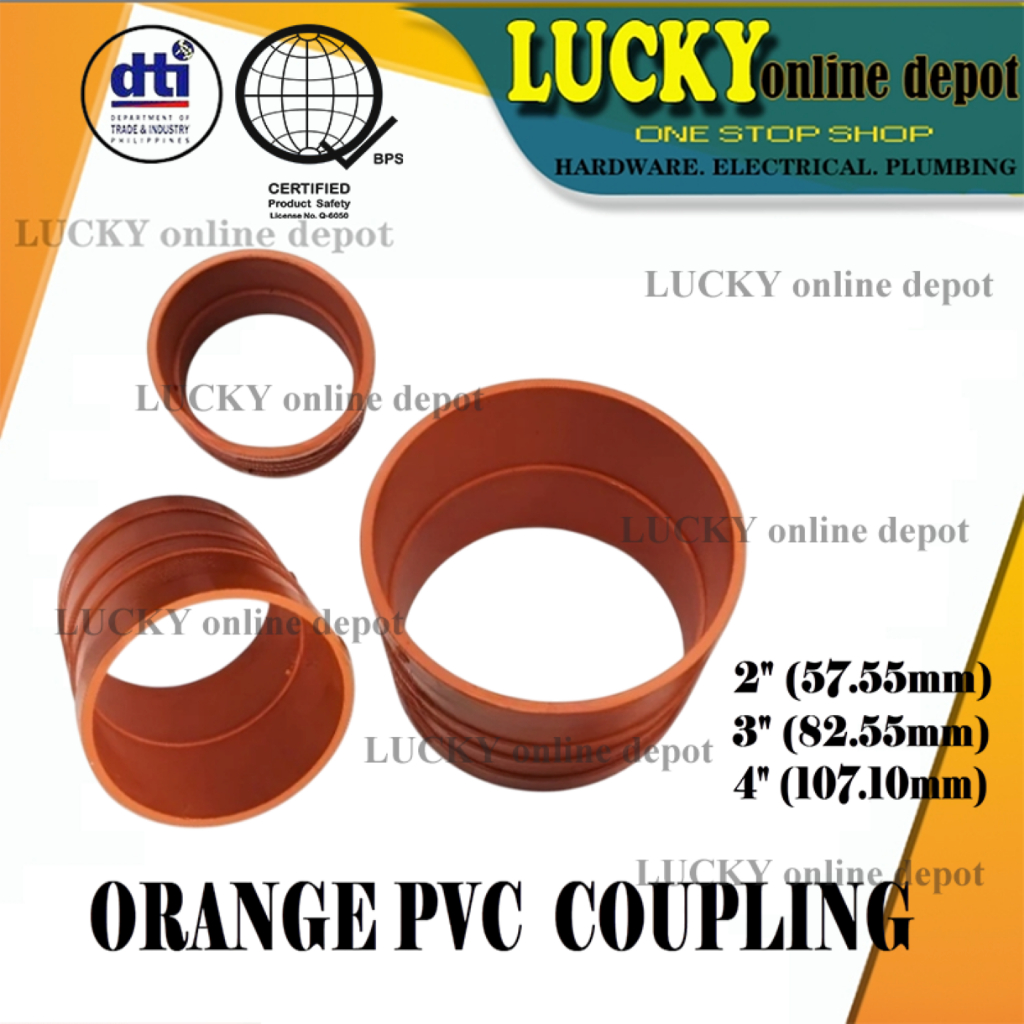 TLX ORANGE PVC COUPLING ( 2" / 3" / 4" ) | Shopee Philippines