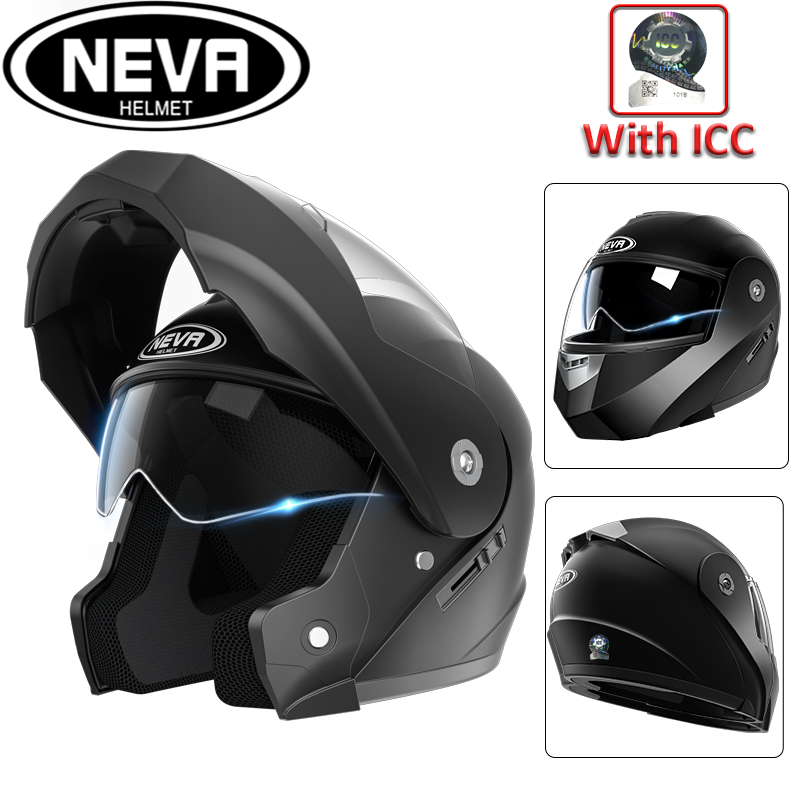 NEVA Original Motorcycle Modular Helmet Dual Visor Unisex with Icc ...