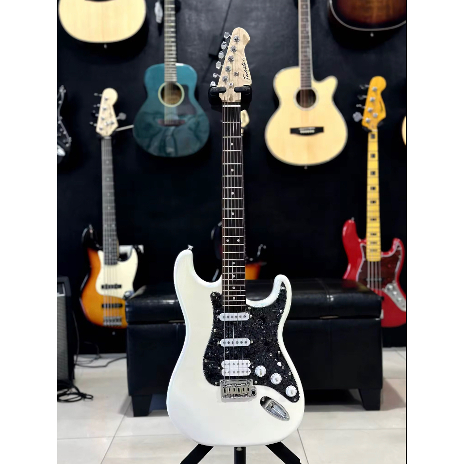 Fermata ST-1H-M Stratocaster Electric Guitar with Stainless Steel Frets ...
