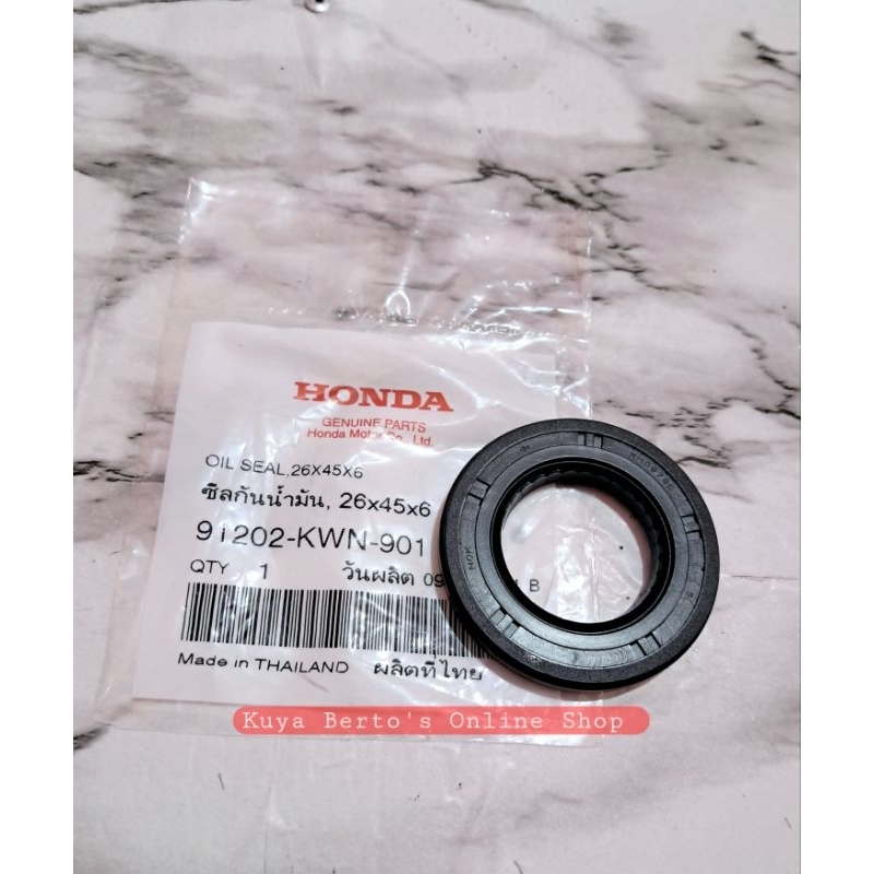 Honda Genuine|Original Click v1 v2 v3 Left Crankcase Crankshaft Oil Seal 26x45x6 (91202-KWN-901 ...