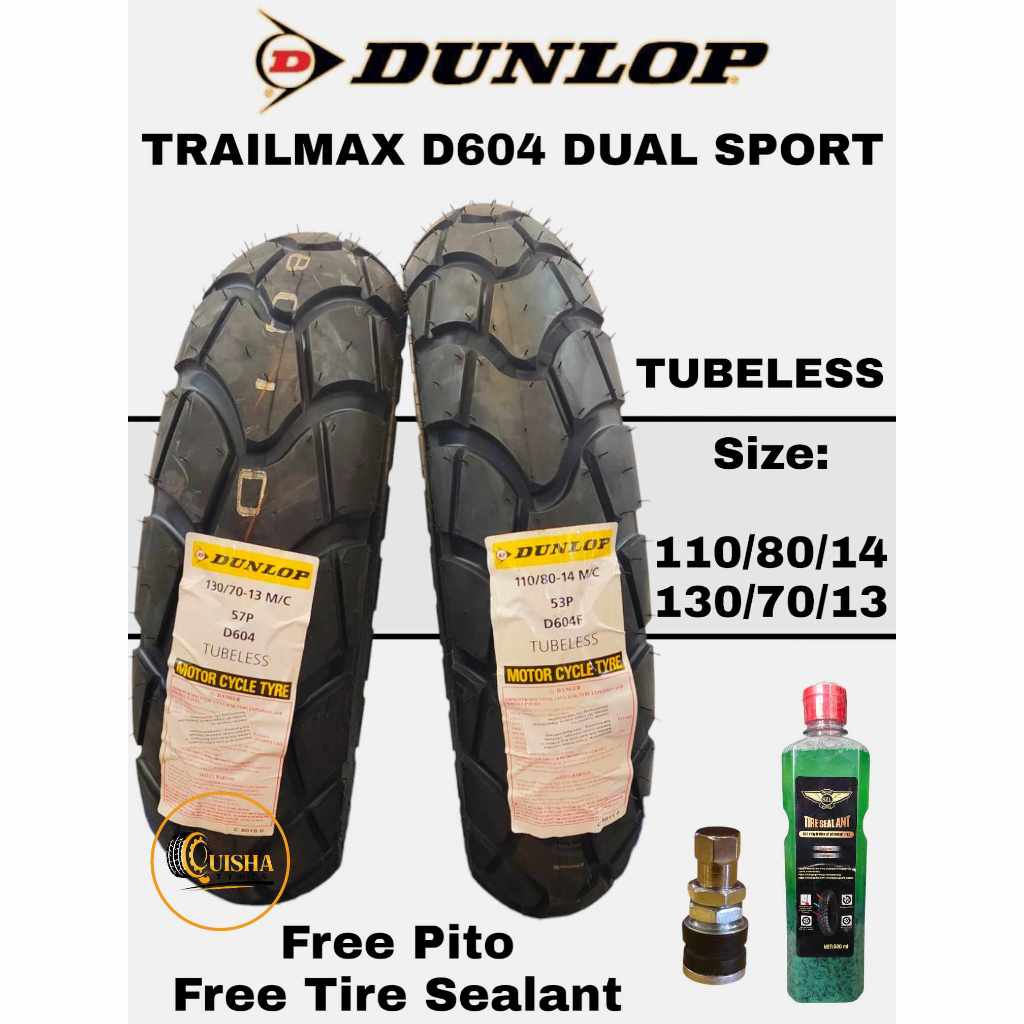 Dunlop Tire Dual Sport Trailmax D604 tubeless for HONDA ADV ( Free Pito ...
