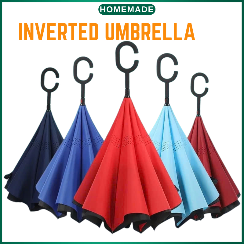 Double Layer C Shape Innovative Inverted Umbrella Inverted Car Umbrella ...