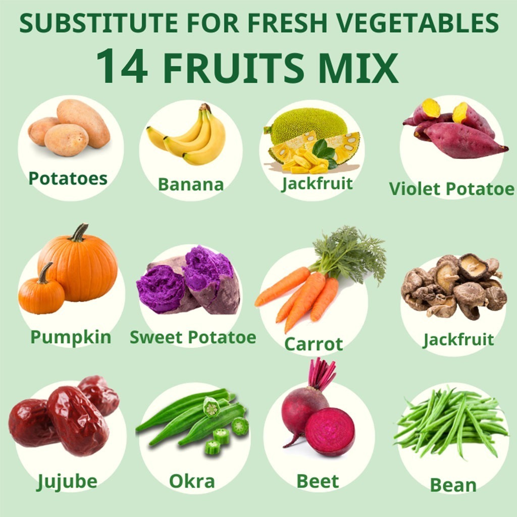 SUBSTITUTE FOR FRESH VEGETABLES14 FRUITS MIX | Shopee Philippines