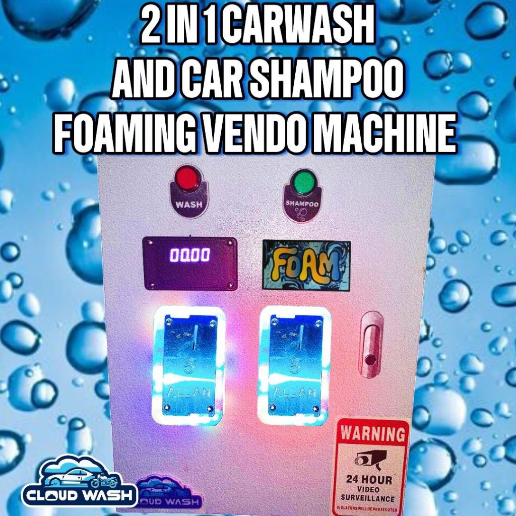 2 IN 1 CARWASH AND CAR SHAMPOO FOAMING (5 PESO COINSLOT) VENDO MACHINE ...