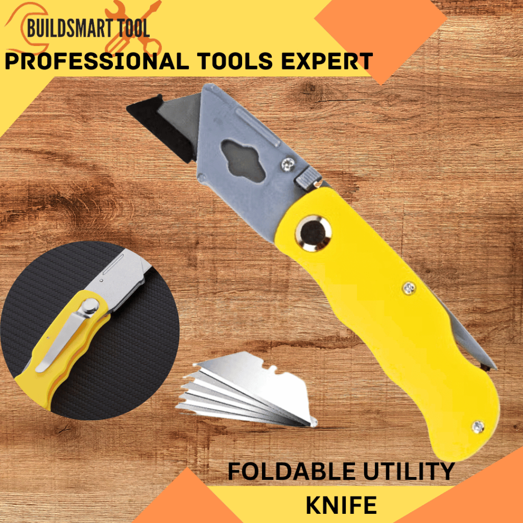 BuildSmart Foldable Utility Knife – Heavy Duty Box Cutter with ...
