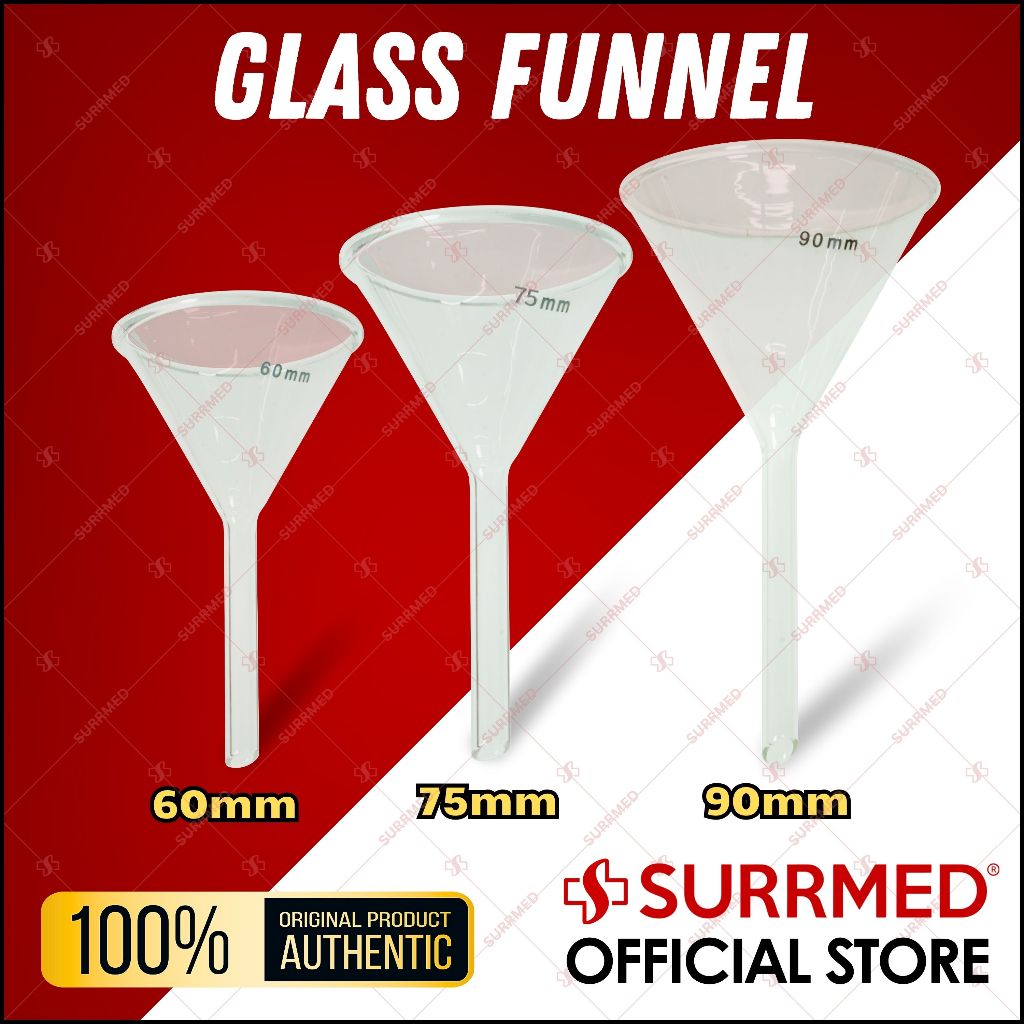SURRMED Short Stem Funnel - Versatile Laboratory Glassware and Filtration Tool for School and ...