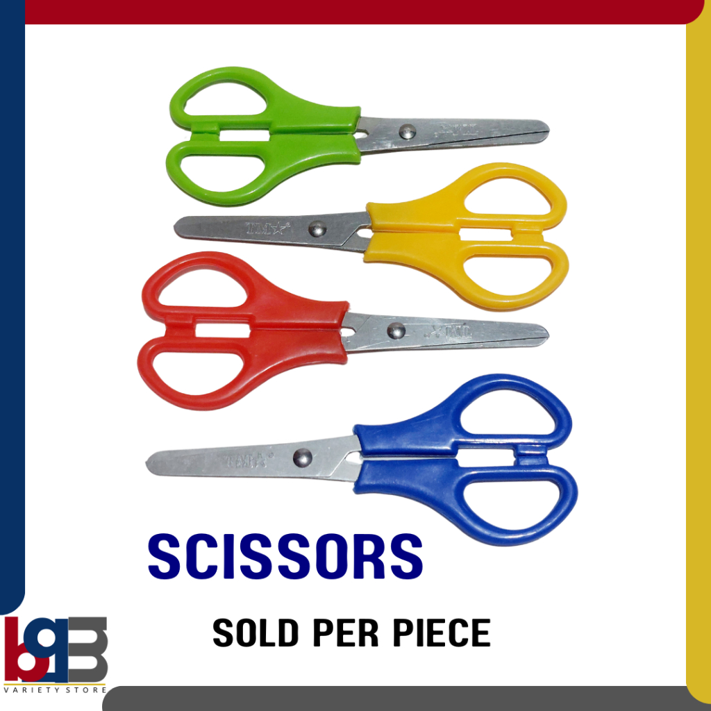 School Scissors 5 inches or 4 inches (Sold per piece) | Shopee Philippines