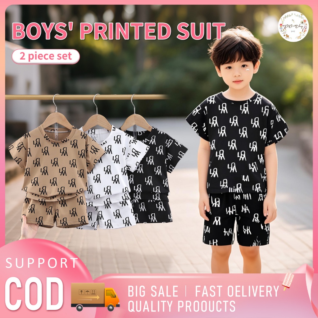 CiCi Korean Kids Boy Tshirt Shorts Set Pajama Terno Baby Boy Clothes ...
