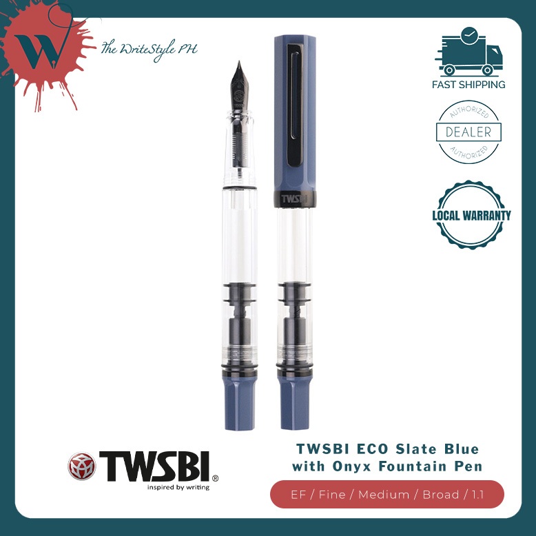 TWSBI ECO Slate Blue with Onyx Fountain Pen | Shopee Philippines