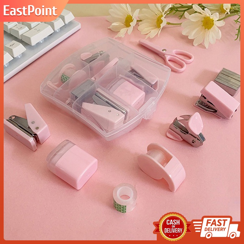 Multifunction Scrapbook Tool Box Mini Stapler Staple Punch Hole ...