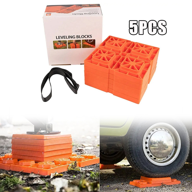 5Pcs Rv Leveling Blocks Stackable Jack Blocks Camper Leveling Blocks ...