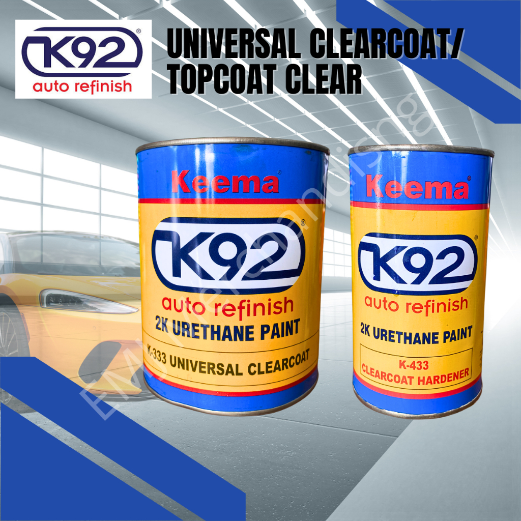 EMJ K92 2K Urethane Paint K-333 - Ready-to-Use Topcoat Clear | No Thinner Needed, High-Gloss ...