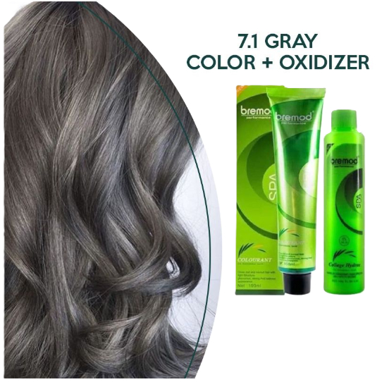 7.1 Gray Color and Oxidizing Cream Bremod Performance Hair Colourant ...