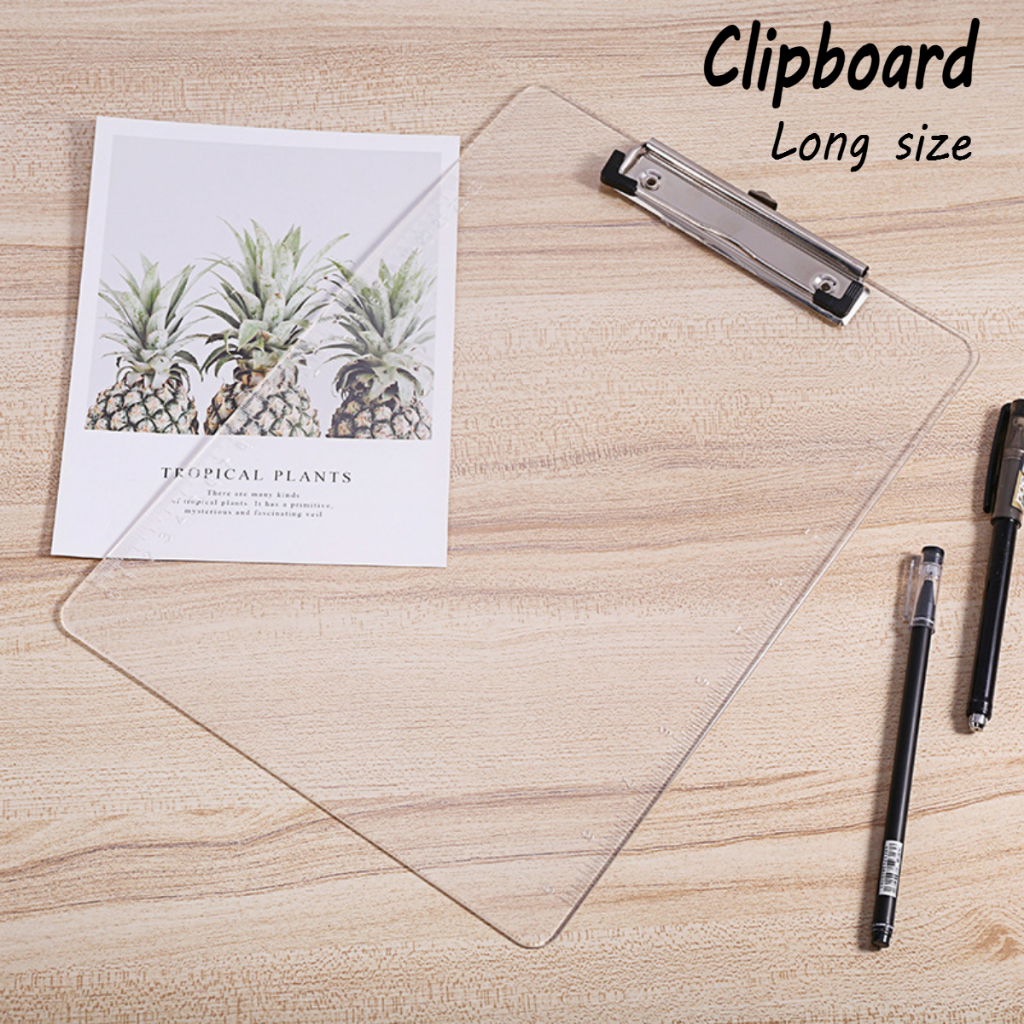 Long Clipboard Transparent File Folder Colorful Hard Clipboard Vertical ...