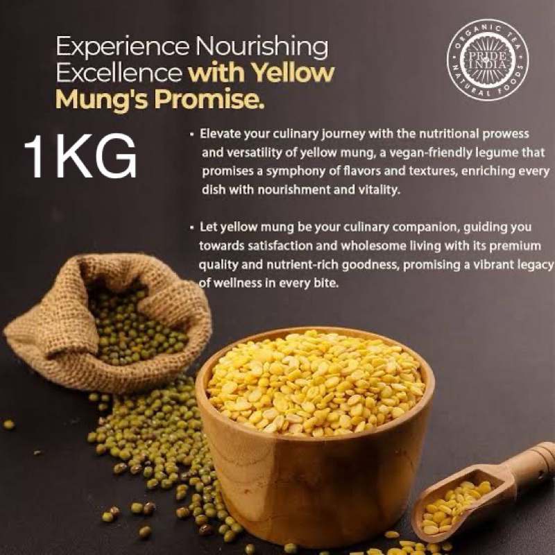 Mung Dhal / Grean Peas Split without Skin / Pasi Paruppu - 1KG,500G ...