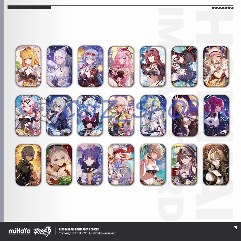 Honkai Impact 3 Official Birthday Greeting Card Series Badges | Shopee ...