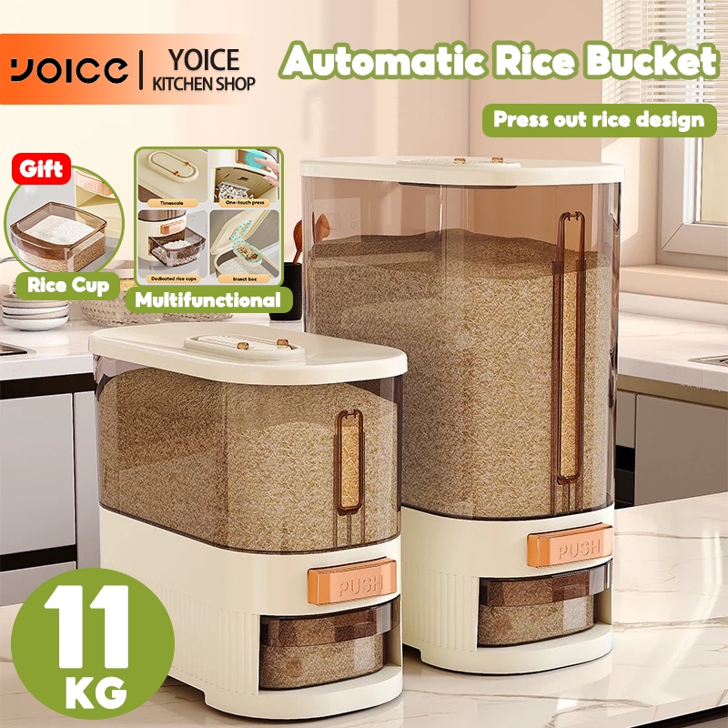 YOICE 6/11KG Automatic Rice Dispenser Anti Insect Proof Damp Rice ...