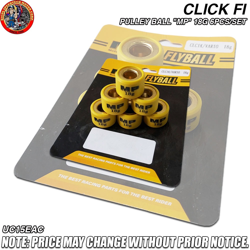 CLICK FI PULLEY BALL "MP" 18G 6PCS /SET (UC15EAC) | Shopee Philippines