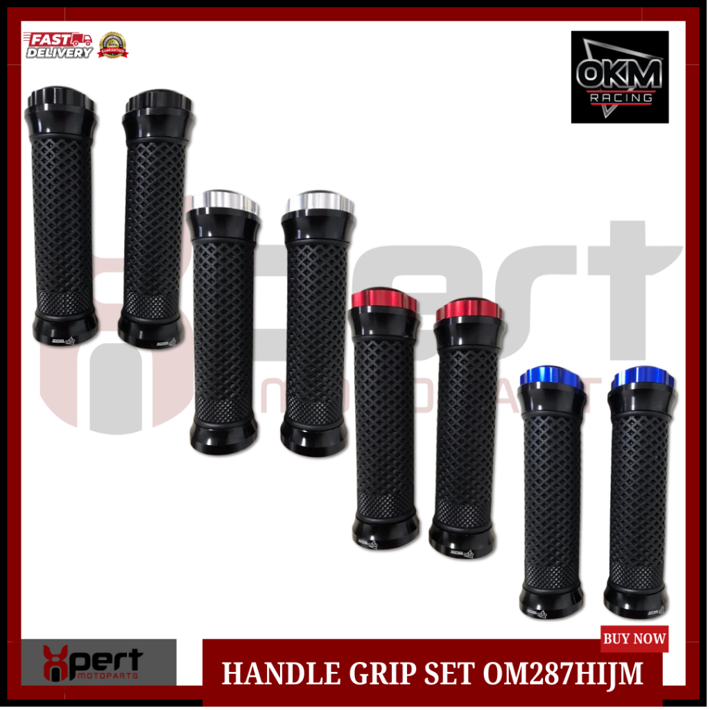 HANDLE GRIP SET OKM-275A RED/BLUE/BLACK/SILVER | Shopee Philippines
