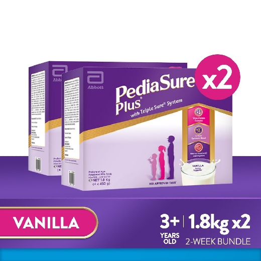 Pediasure Plus 3+ Vanilla 1.8kg Bundle of 2 for Kids Above 3 Years Old ...