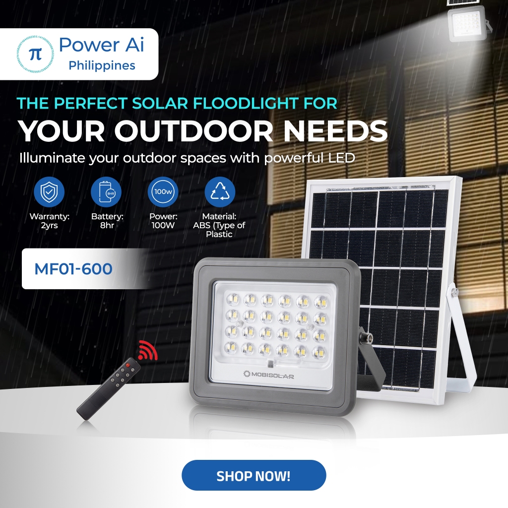 100W MF01-600 Solar Flood Light with 600lm Lumen, 2 Years Warranty | Shopee Philippines