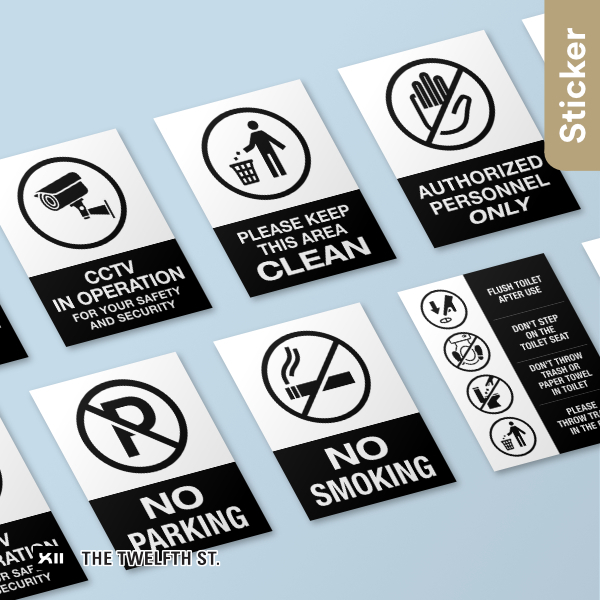 The Twelfth St. Sticker Signage (Medium/Large) | Warning Safety ...