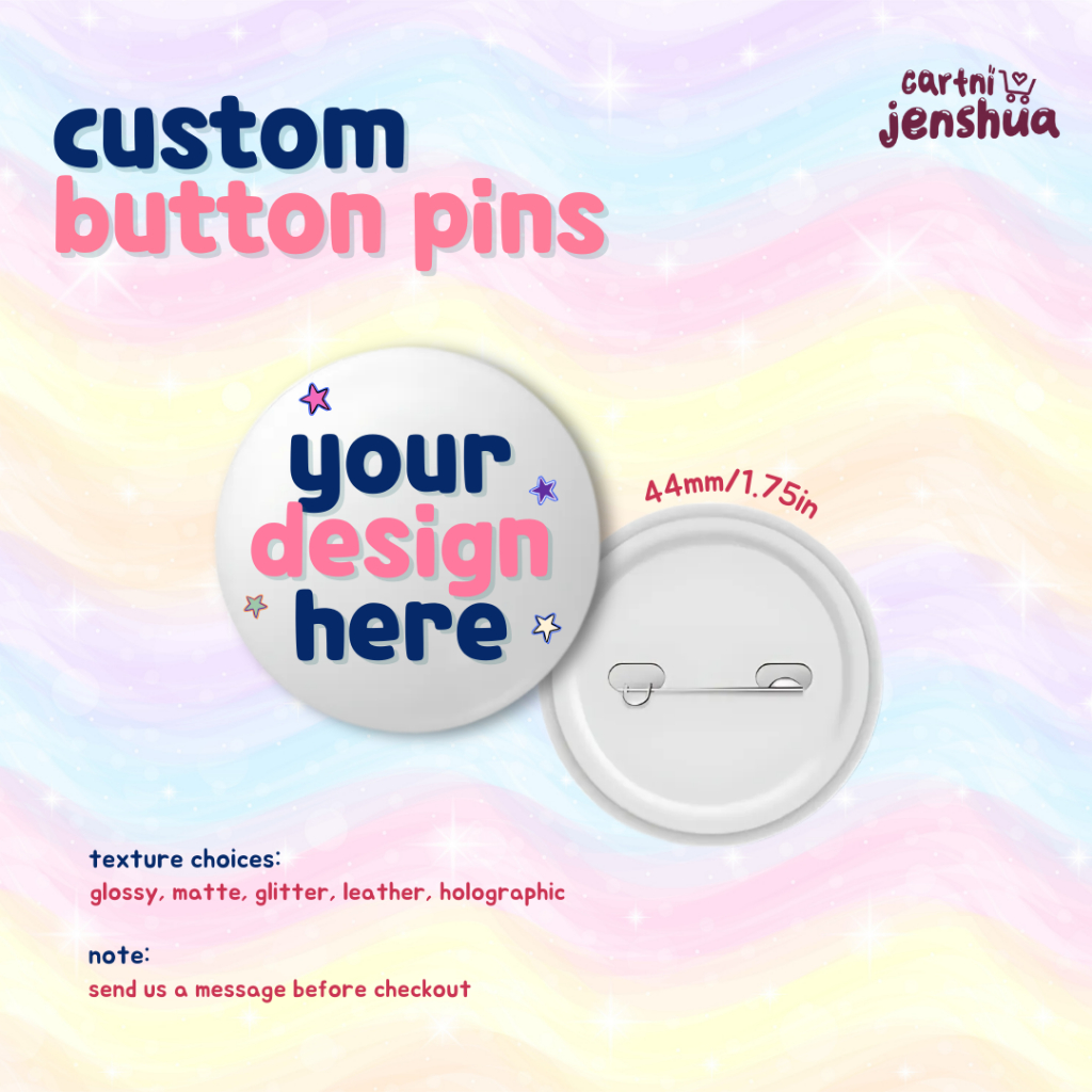 Customized Button Pin 44mm/1.75inches Freebies for Concerts and Events ...