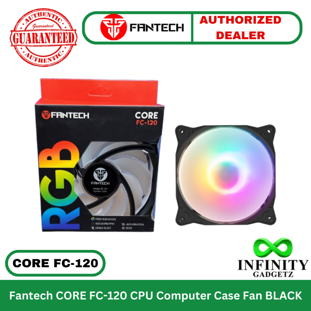 Fantech CORE FC-120 CPU Computer Case Fan Black | Shopee Philippines