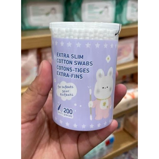 MINISO EXTRA SLIM COTTON SWABS FOR INFANTS (SPIRAL HEADS,200PCS ...