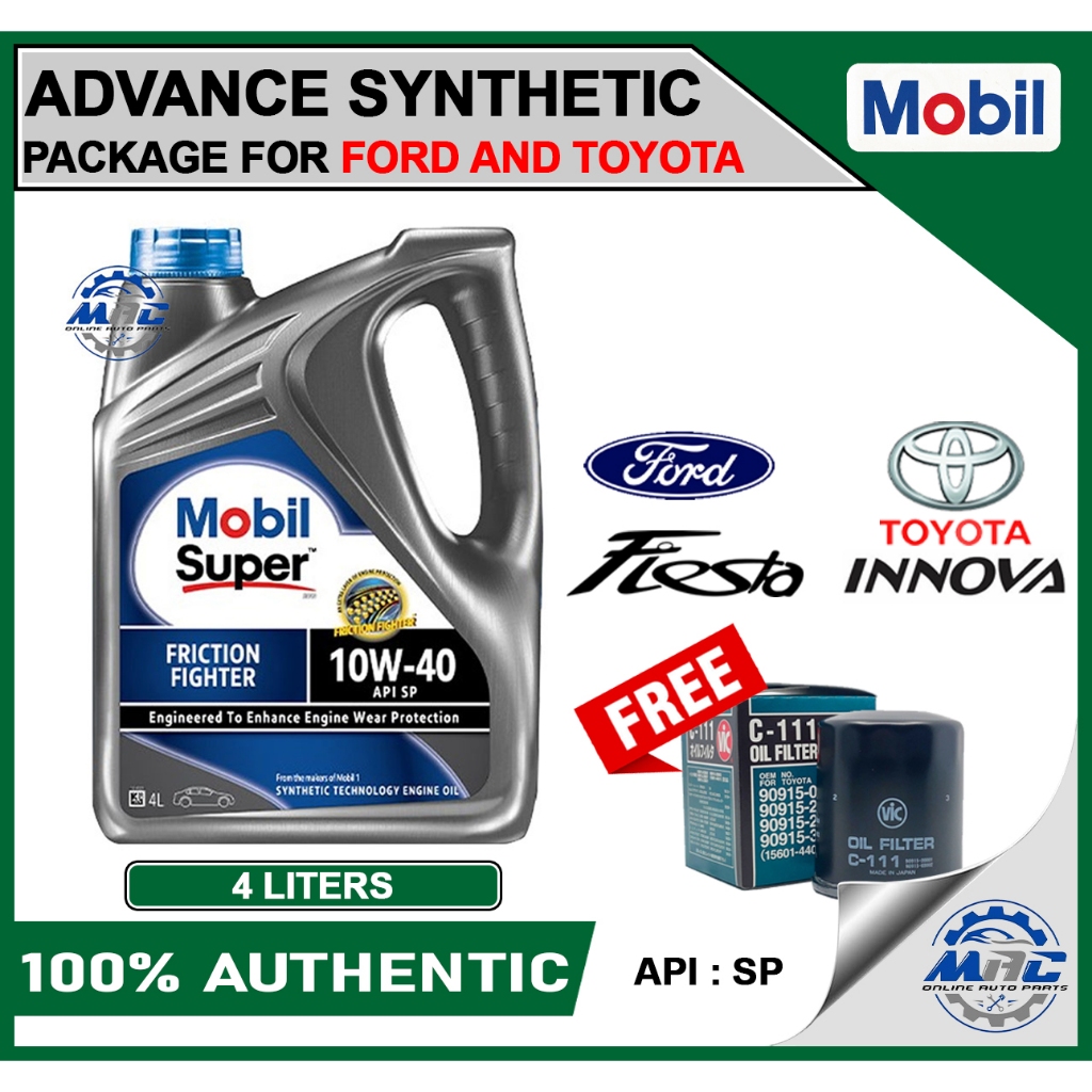 Mobil Super Friction Fighter 10W40 4 liters for FORD FIESTA , TOYOTA ...