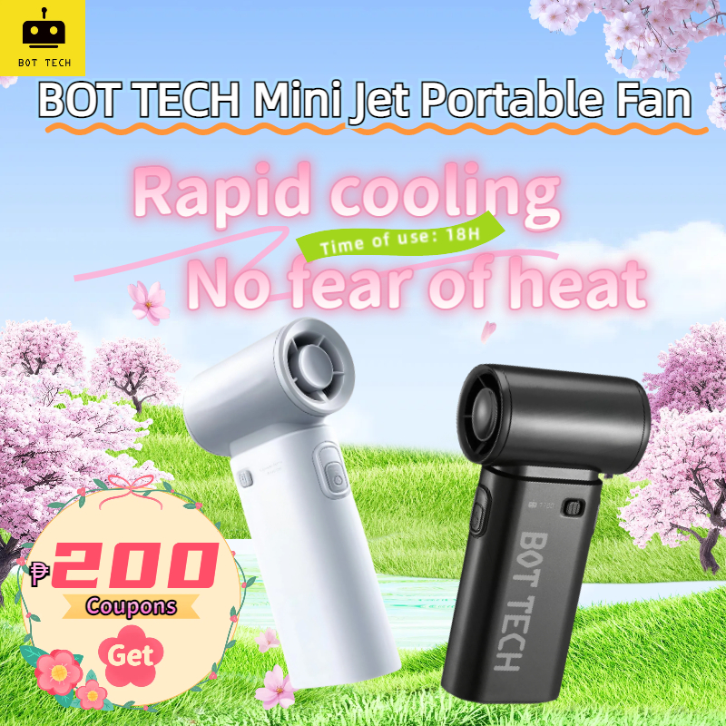BOT TECH Portable Handheld Turbo Jet Fan 5000mAh 5 Gear High-Speed ...