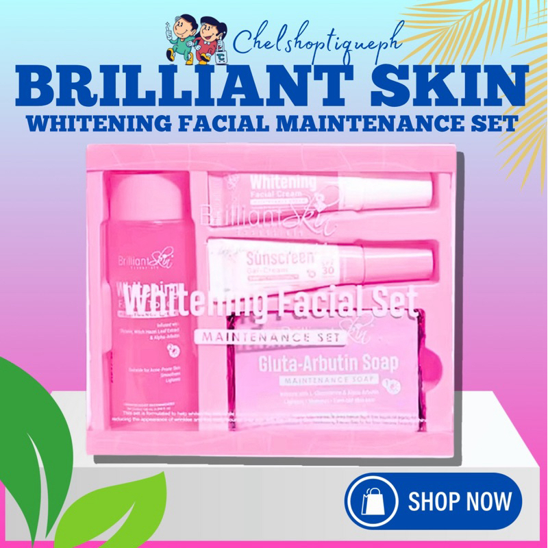 BRILLIANT SKIN ESSENTIALS FACIAL WHITENING MAINTENANCE SET Facial ...